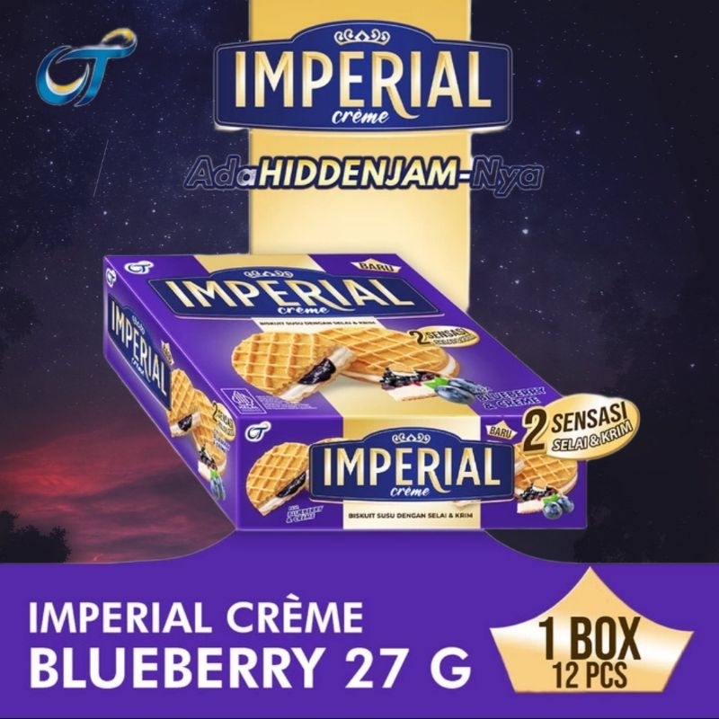 Jual RN_FROZEN - IMPERIAL CREME Biskuit Krim BLUEBERRY 27gr - (1 Box ...