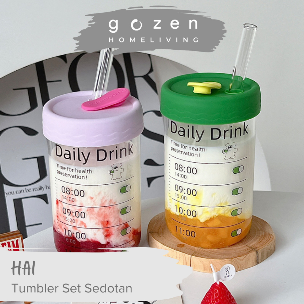 Jual |GOZEN| HAI Water Bottle Air Minum Estetika Botol Air Kopi Teh ...