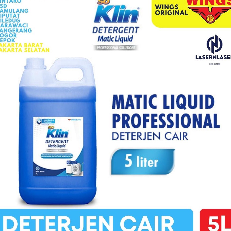 Jual Produk Murah SoKlin Detergent Matic Liquid 5 liter Professional Solutions | Shopee Indonesia