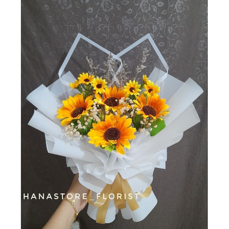 Jual Buket bunga matahari/sunflower bouquet/buket bunga wisuda matahari ...