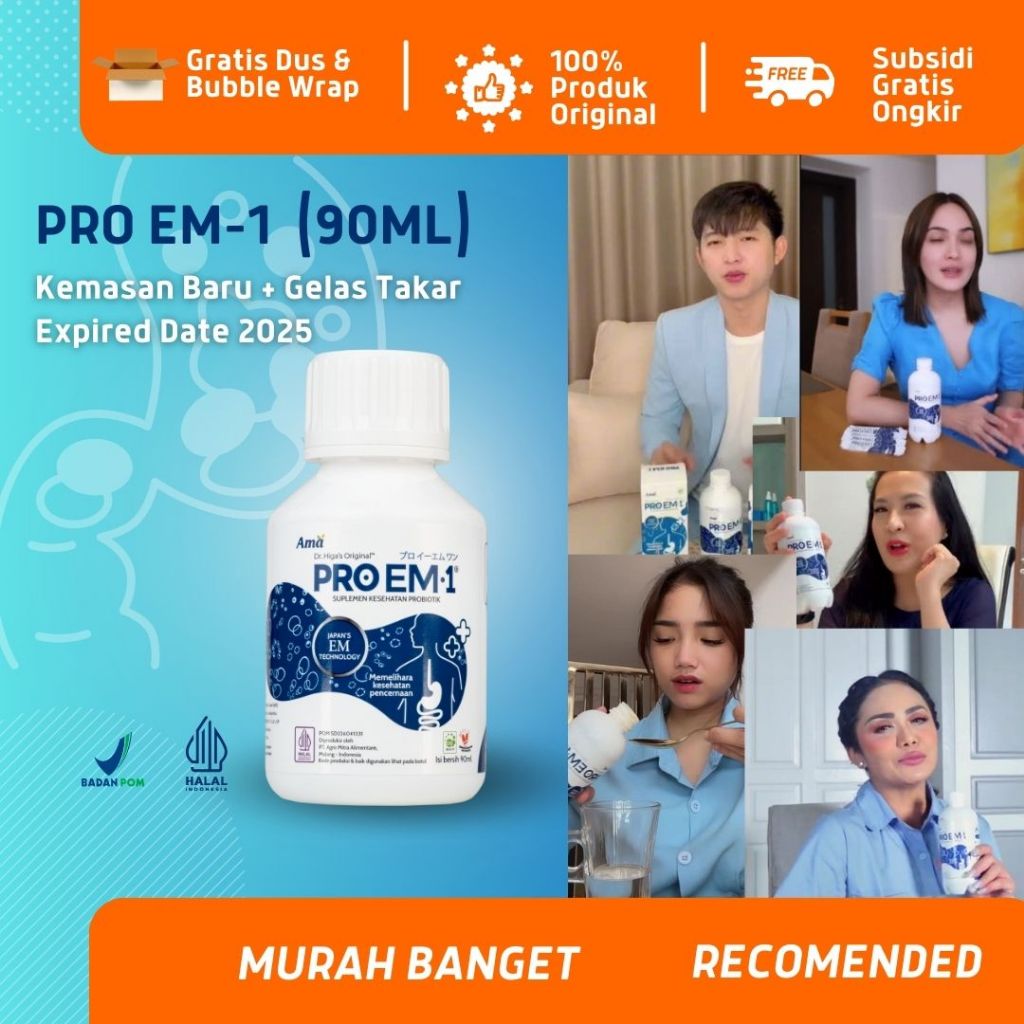 Jual Probiotik PRO EM 1 Murah Original, Botol Kecil (90ml), ED 2025 ...