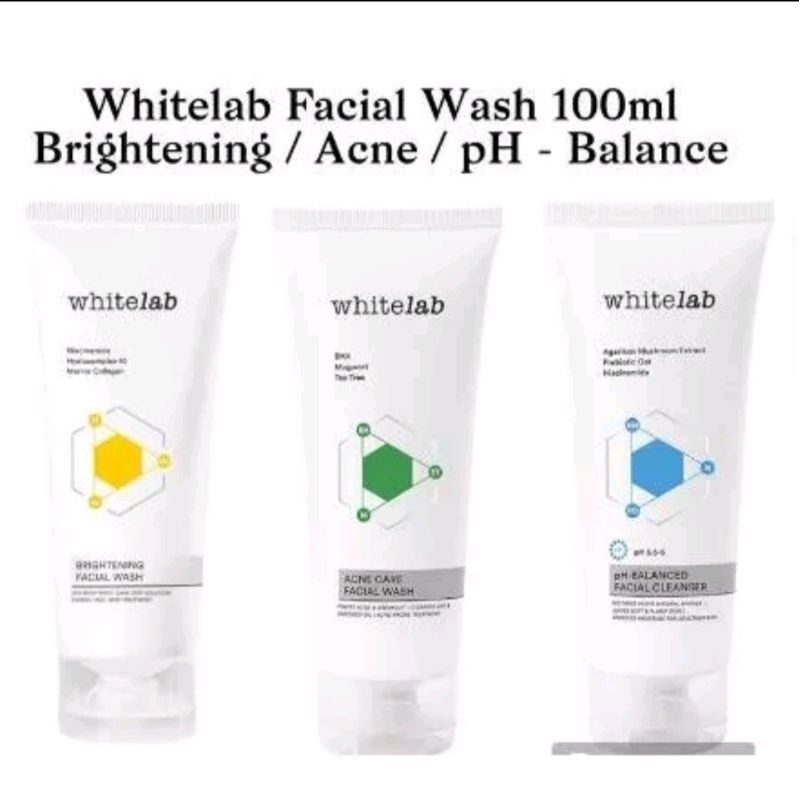 Jual Whitelab Facial Wash Series l Brightening Facial Wash l pH ...