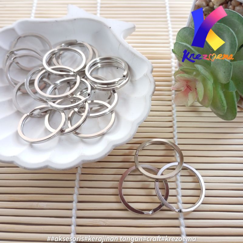 Jual Ring ganci gantungan kunci gepeng tebal tanpa rantai - isian 20pcs ...