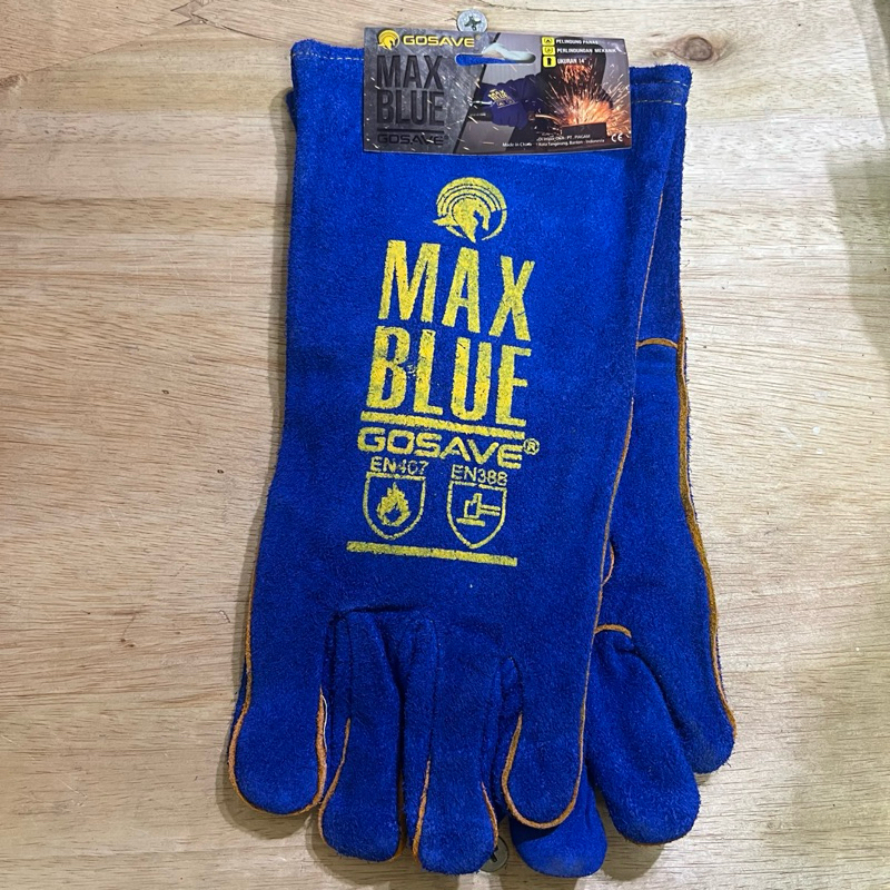 Jual Sarung Tangan Las Biru Go Save 14 Inch | Shopee Indonesia