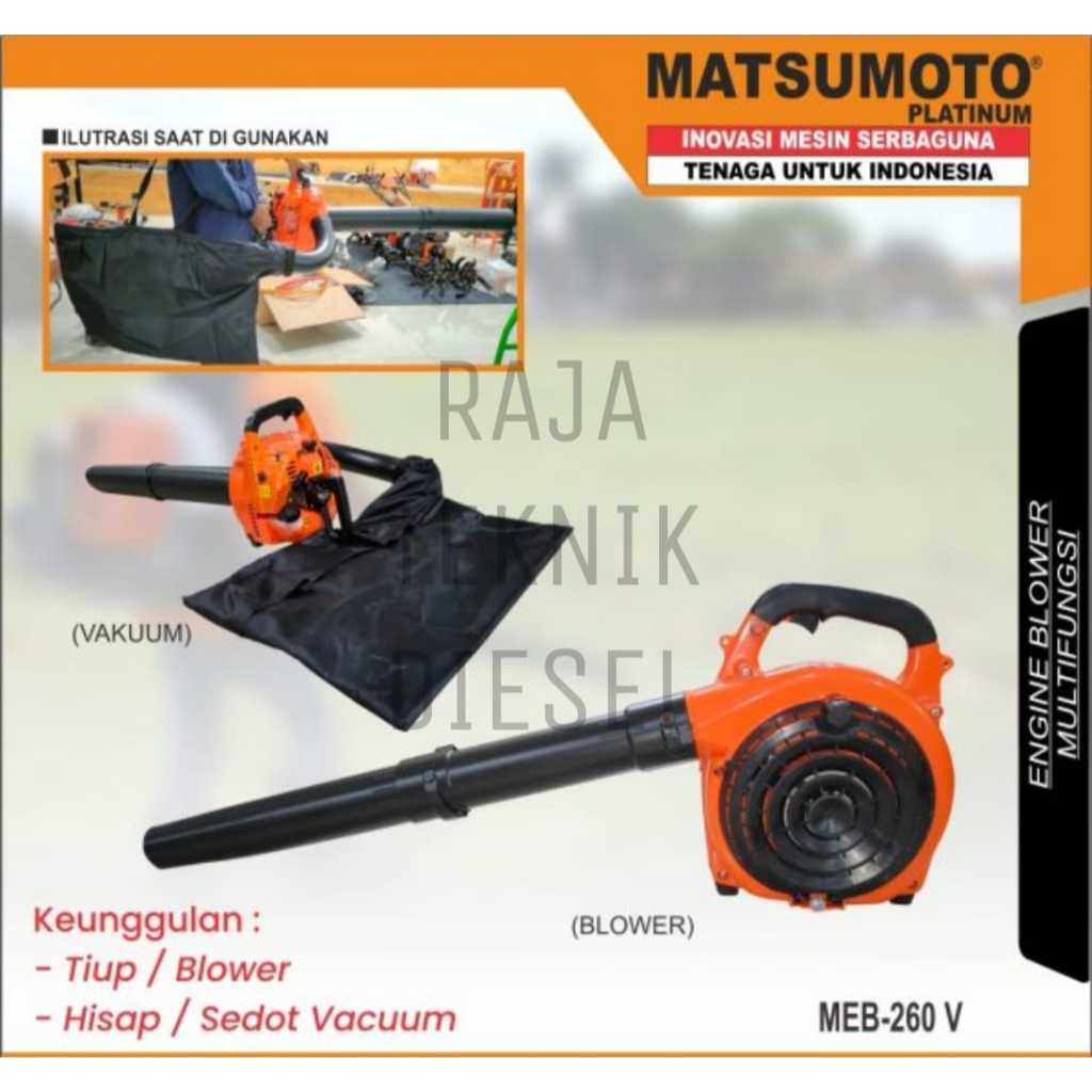 Jual MESIN VACUUM BLOWER MATSUMOTO MEB 260 V MESIN VACUUM DAUN / MESIN ...