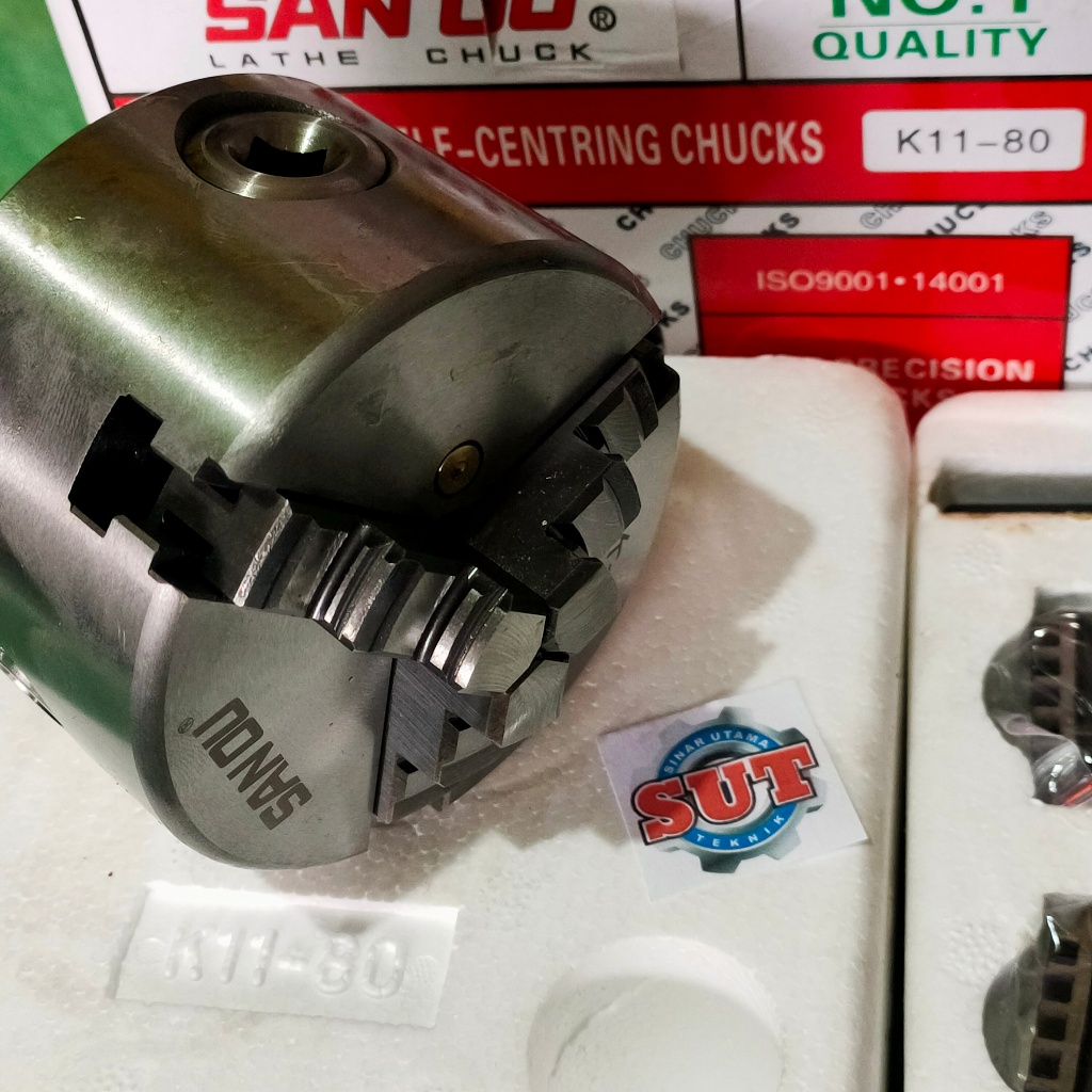 Jual K11-80 Chuck Bubut 3" 3 Jaw | Claw Bubut 3 Jaw Catok Bubut 3 Inch ...