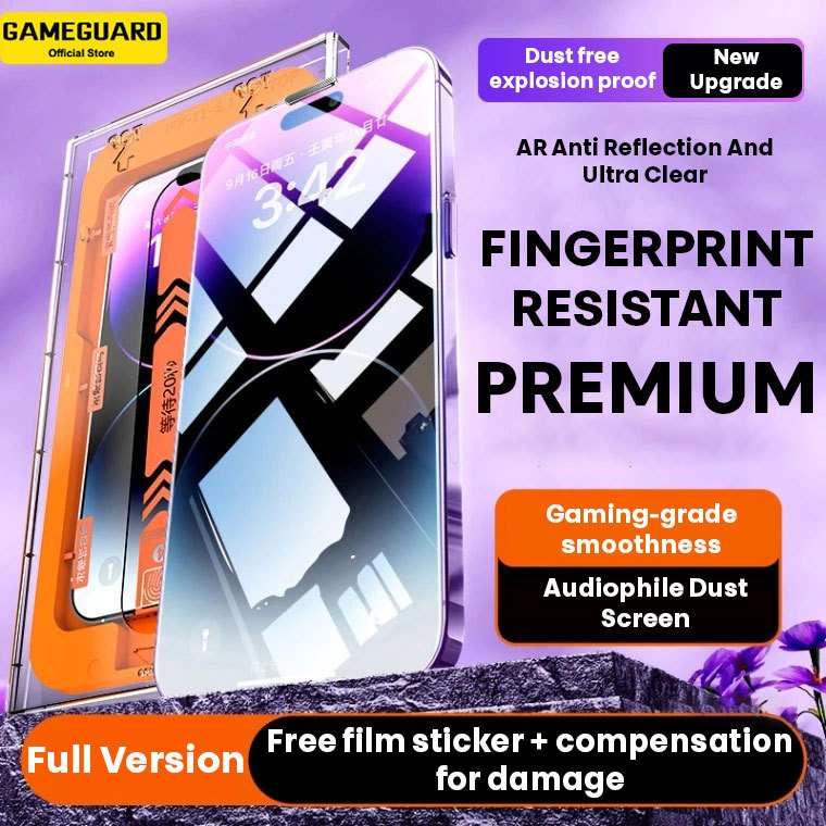 Jual GameGuard ULTRAFIT Tempered Glass Auto Install Anti Spy Clear for ...