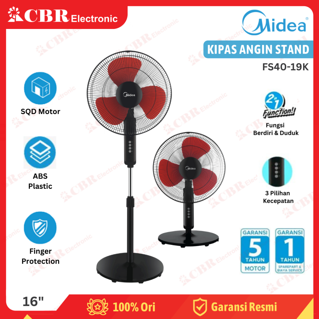 Jual Kipas Angin MIDEA / FS40-19K (Stand & Duduk) 2in1 | Shopee Indonesia