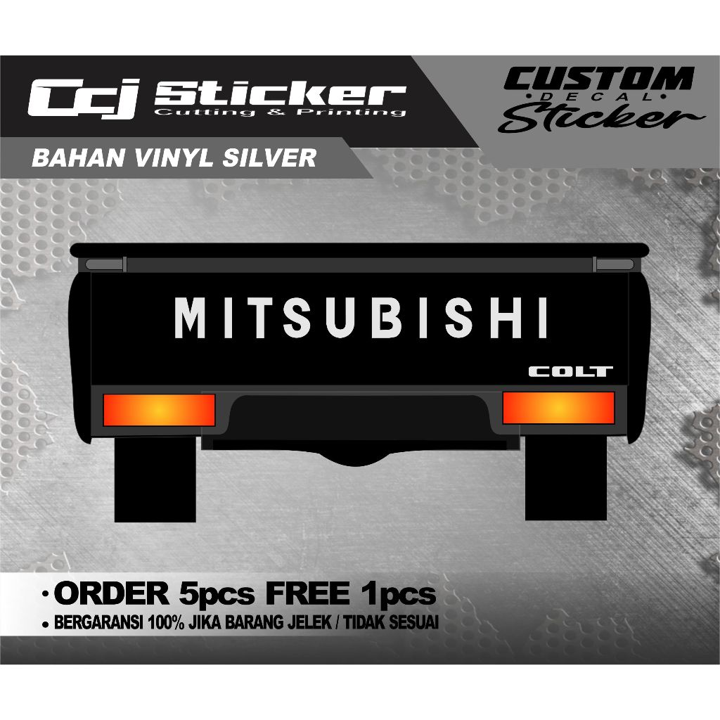 Jual Stiker Mitsubishi pintu bak belakang L300 free sticker COLT ...