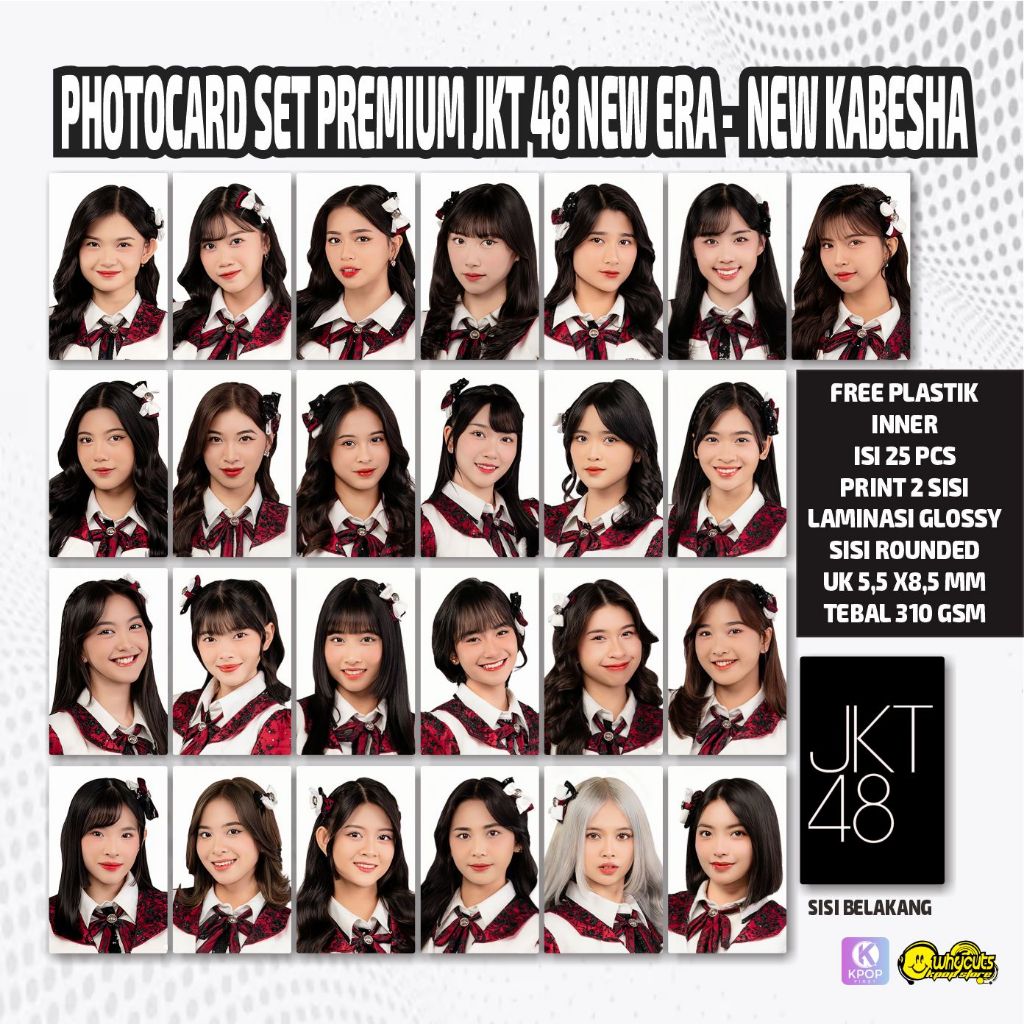 Jual [25pcs] PC Photocard set JKT 48 New Era print 2 sisi laminasi glossy tebal anti air tidak ...