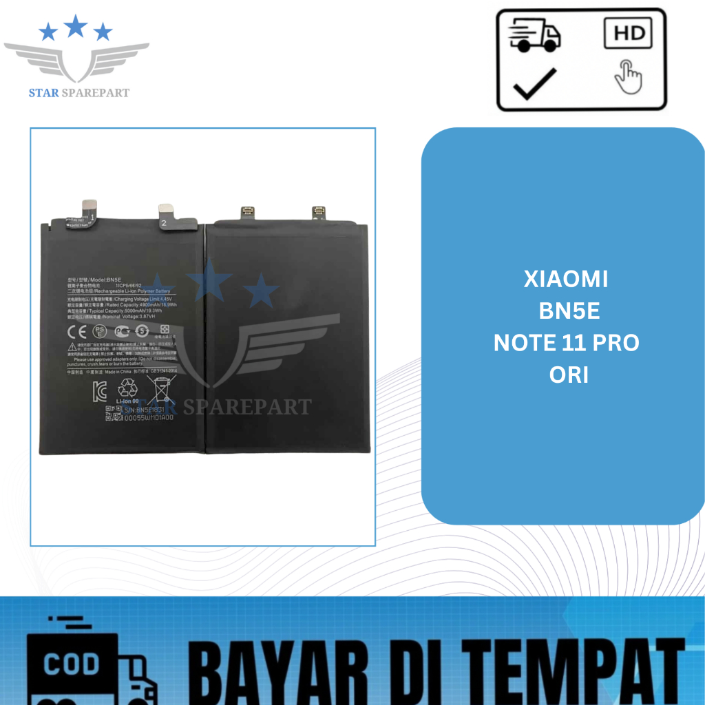 Jual BATERAI XIAOMI BN5E / NOTE 11 PRO | Shopee Indonesia