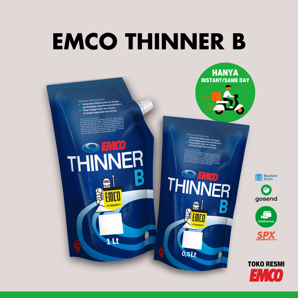 Jual EMCO Thinner B untuk Cat Kayu Besi Thiner Tinner Tiner Pengencer ...
