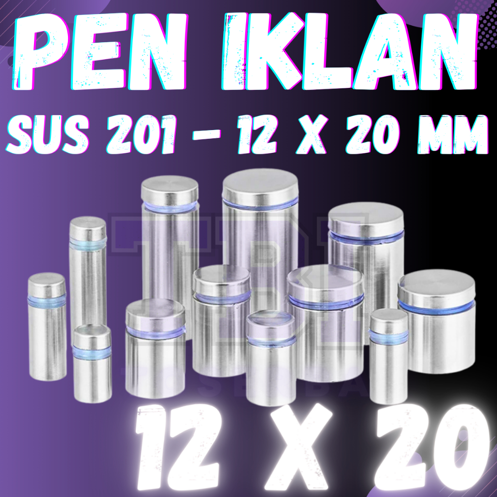 Jual PEN IKLAN 12x20 Stainless / Baut Akrilik Baut Kaca Sign Board 12 x ...