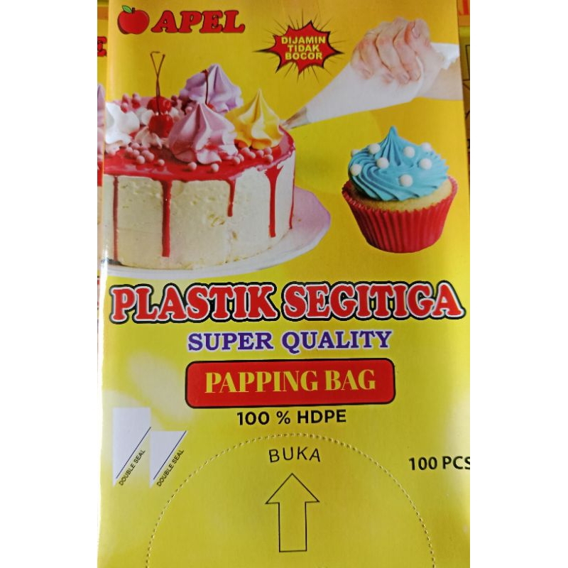 Jual PLASTIK SEGITIGA ISI 100 PCS PIPING BAG UNTUK MENGHIAS KUE ...