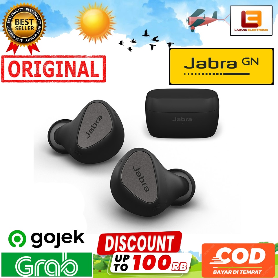 Jual Jabra Elite 5 True Wireless Earbuds with Hybrid ANC | Shopee Indonesia