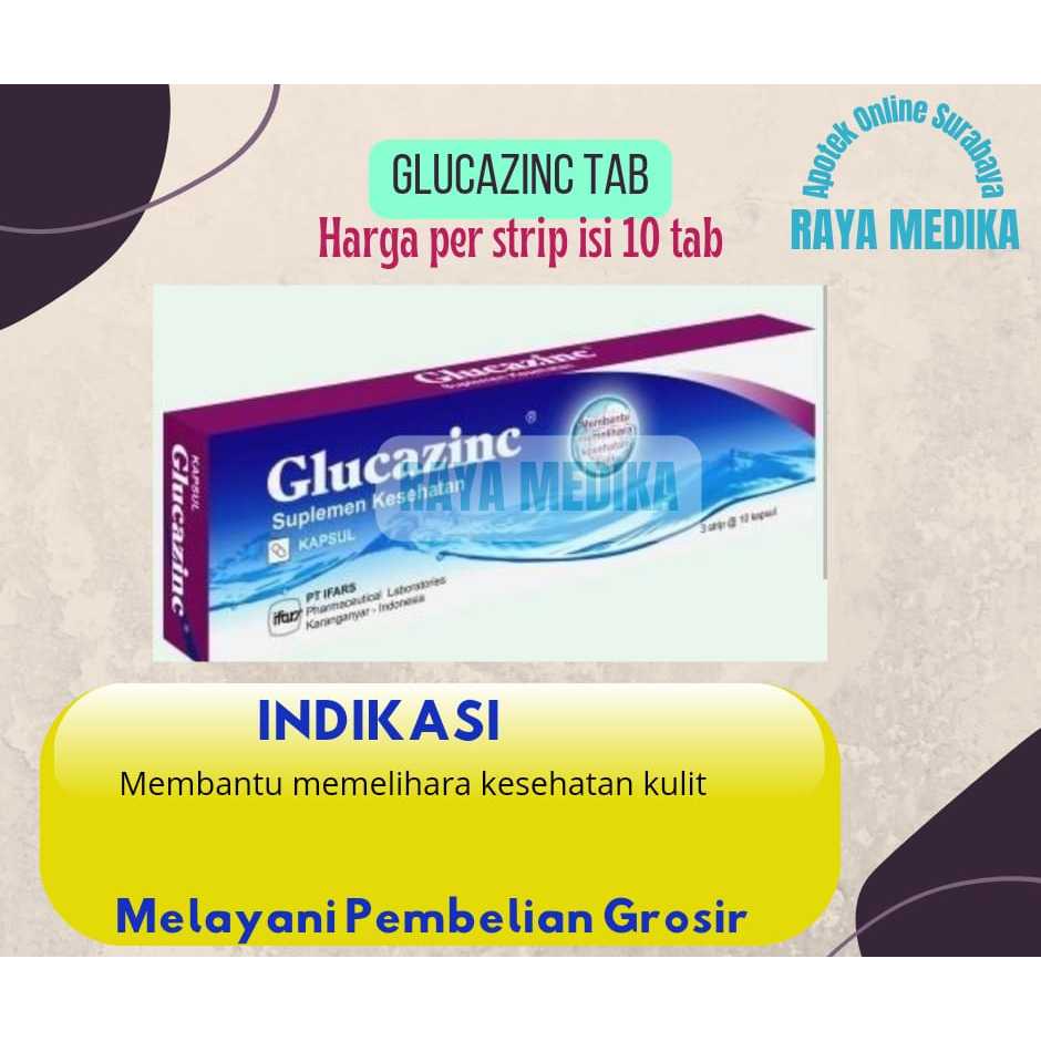 Jual GLUCAZINC TAB ISI 10 PER STRIP | Shopee Indonesia
