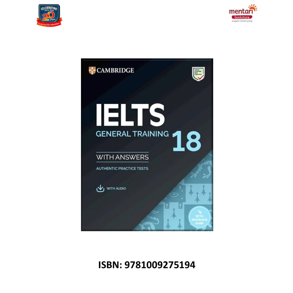 Jual Cambridge IELTS 18 General Training Student Book w/Answer Audio&Resources | Buku IELTS ...