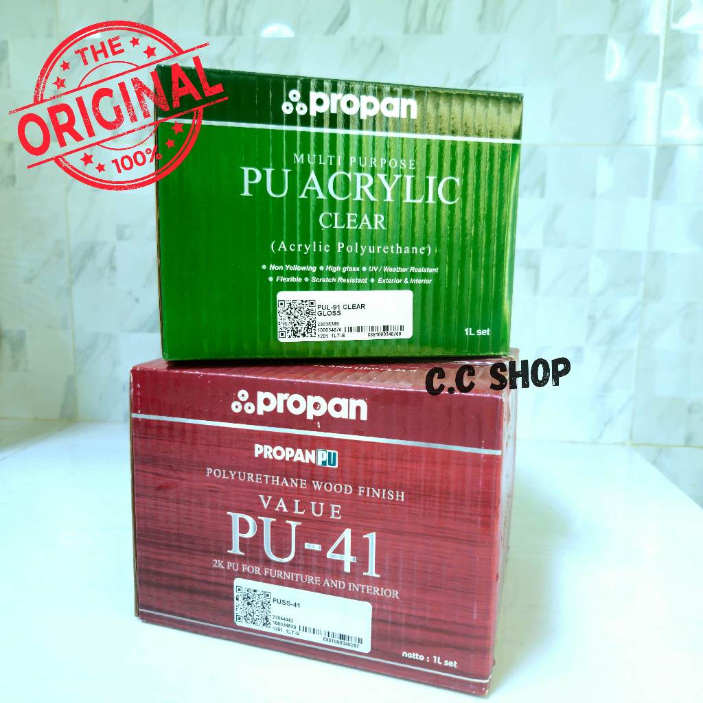 Jual PROPAN PU-41 Interior + PU-91 Exterior 1L SET / Multi purpose Wood ...
