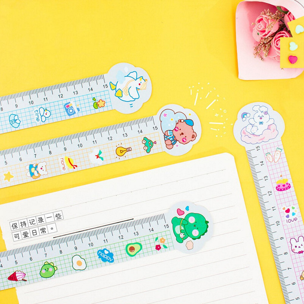 Jual Penggaris Plastik 15cm Anak Pelajar Karakter Lucu Alat Tulis ...