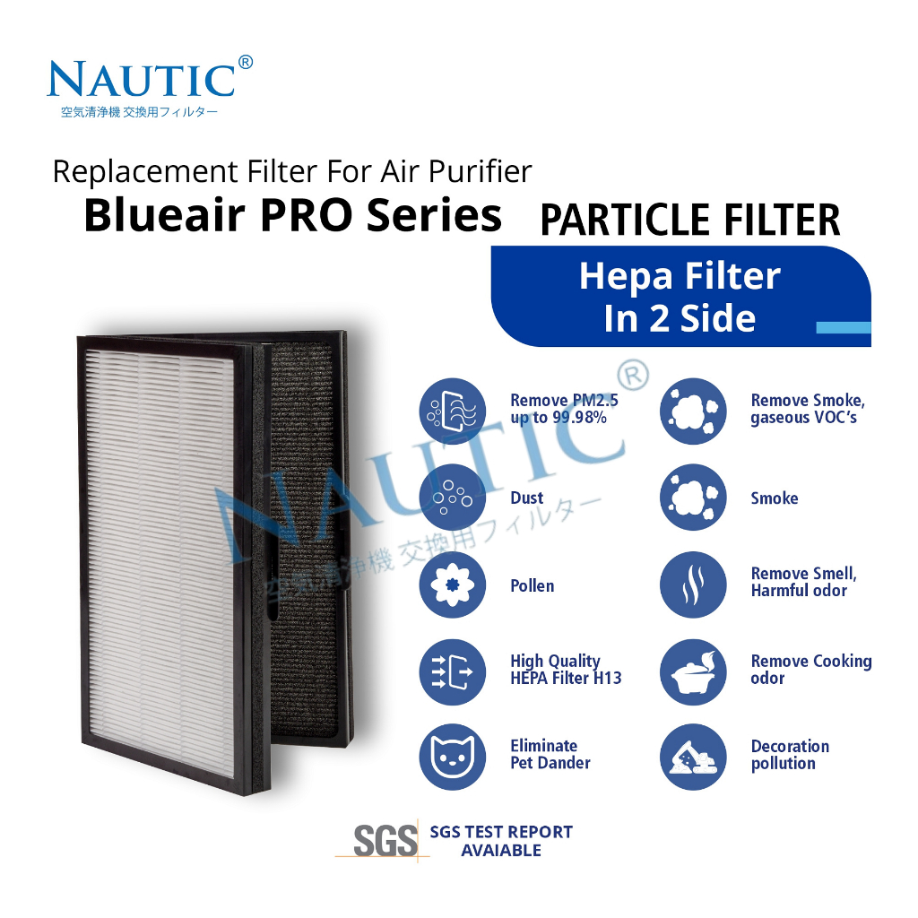 Jual NAUTIC Replacement Filter Air Purifier Blueair PRO Series pro M ...