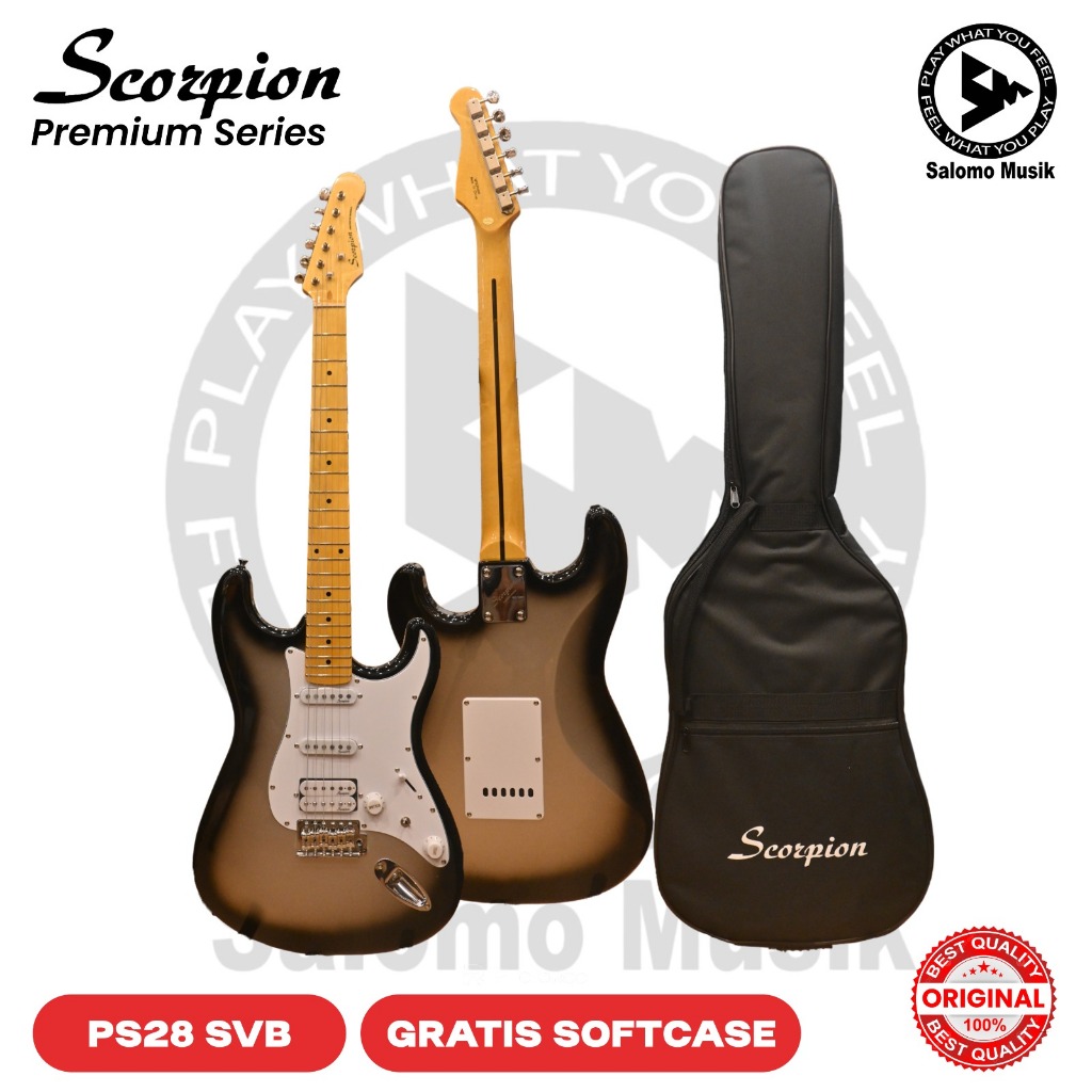 Jual Gitar Elektrik Scorpion PS28 Stratocaster Premium Series SSH Mini ...