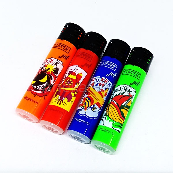 Jual Korek Api Bara Single Jet Flame Clipper Lighter Motif Kartu ...