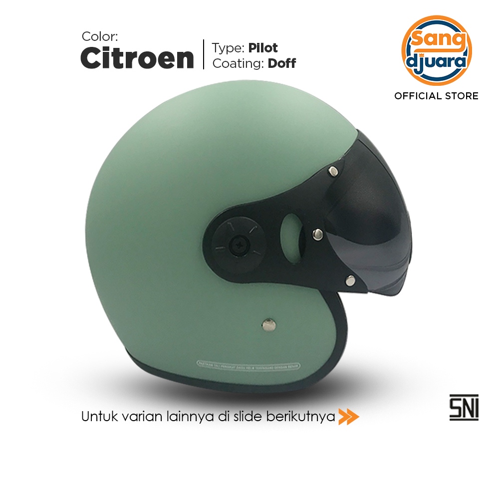 Jual Sang Djuara - Helm Bogo Pilot Polos Dewasa Warna Terbaru Retro ...