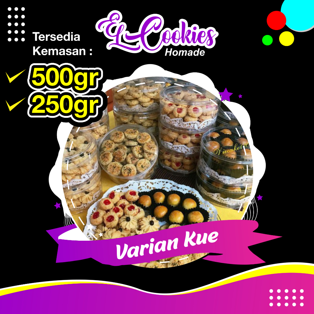 Jual kue kering kue lebaran 500gr kue nastar kue kastangel kue salju ...