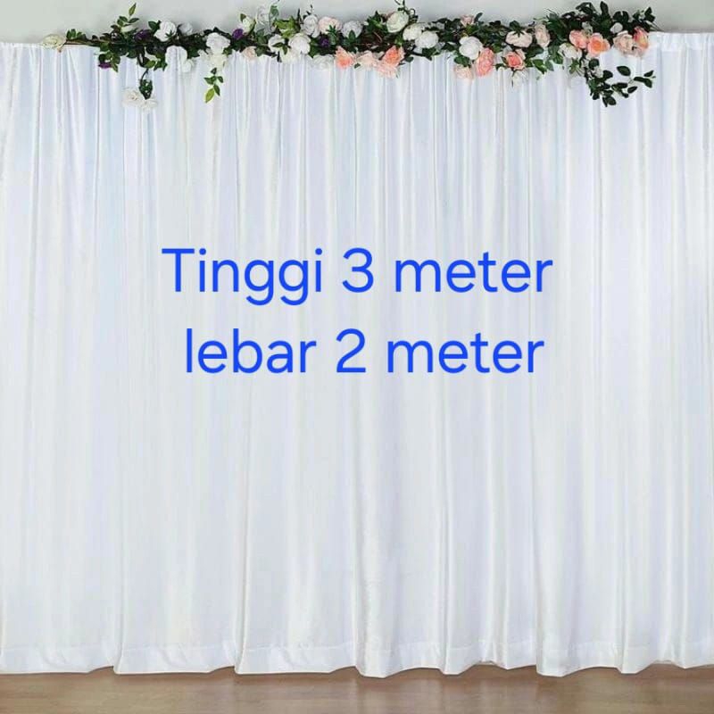 Jual Background tinggi 3 meter lebar 2 meter / tirai / Backdrop pesta ...