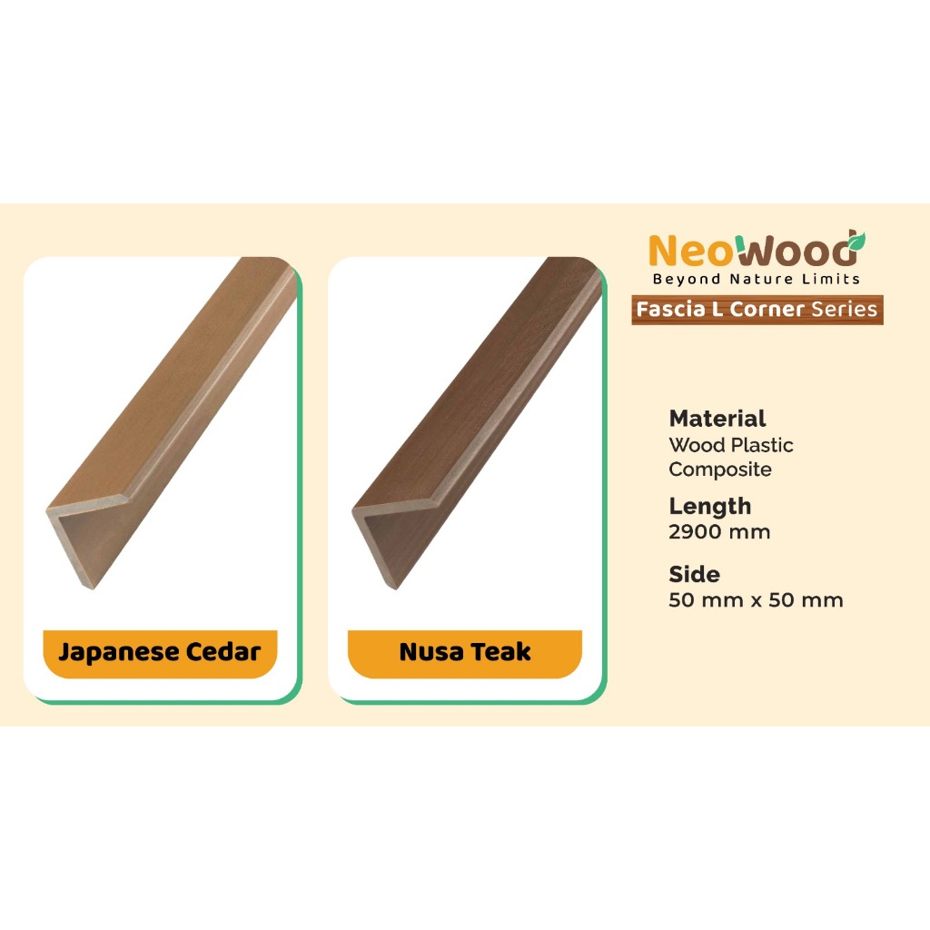 Jual NEOWOOD Fascia L Corner WPC Decking / Corner Decking / Corner WPC ...