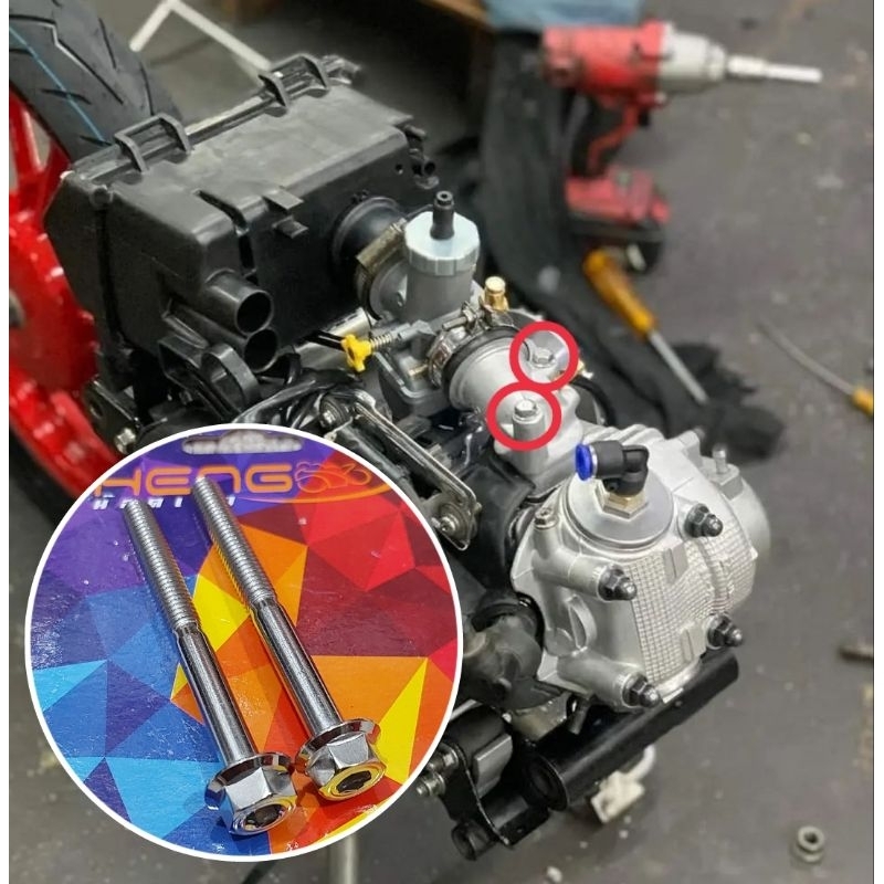 Jual Baut intake manifold Mio stainless 2kunci | Shopee Indonesia