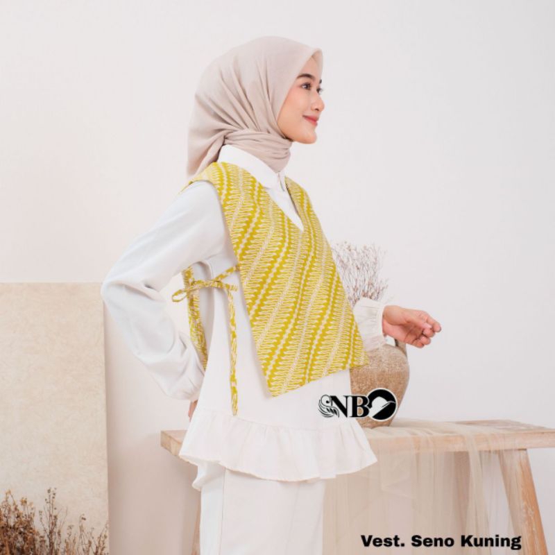 Jual VEST BATIK WANITA MODERN SENO OUTER ROMPI KATUN PREMIUM || OUTER ...