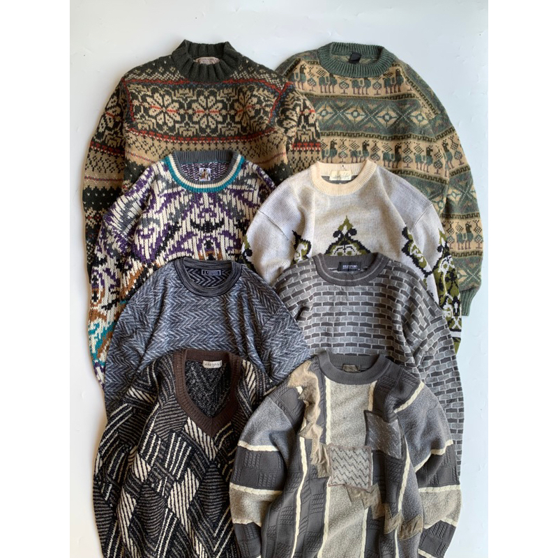 Jual KNITWEAR CARDIGAN VEST VINTAGE 3D PATTERN/SWEATER RAJUT/SWEATER ...