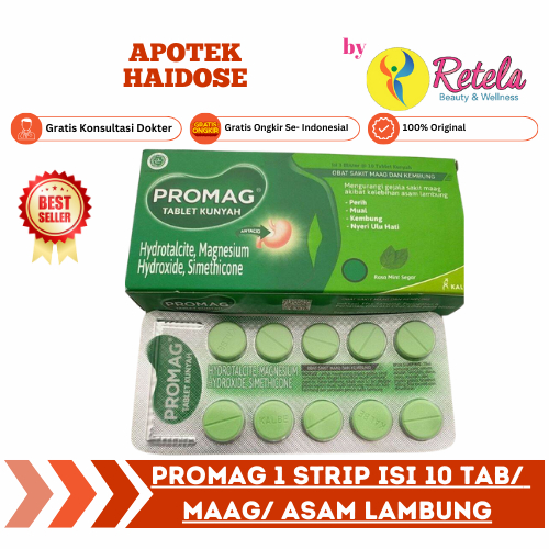 Jual Promag 1 Strip Isi 10 Tablet/ Maag/ Asam Lambung | Shopee Indonesia