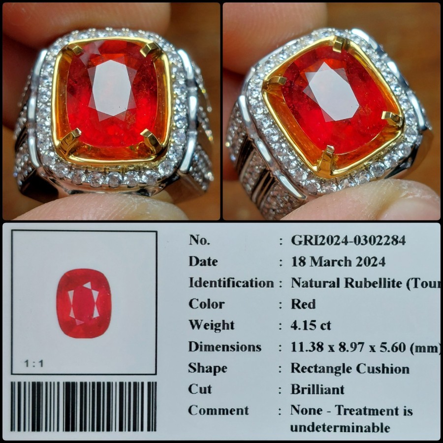 Jual Natural Rubellite Tourmaline Color Super Red Batu Permata Asli ...