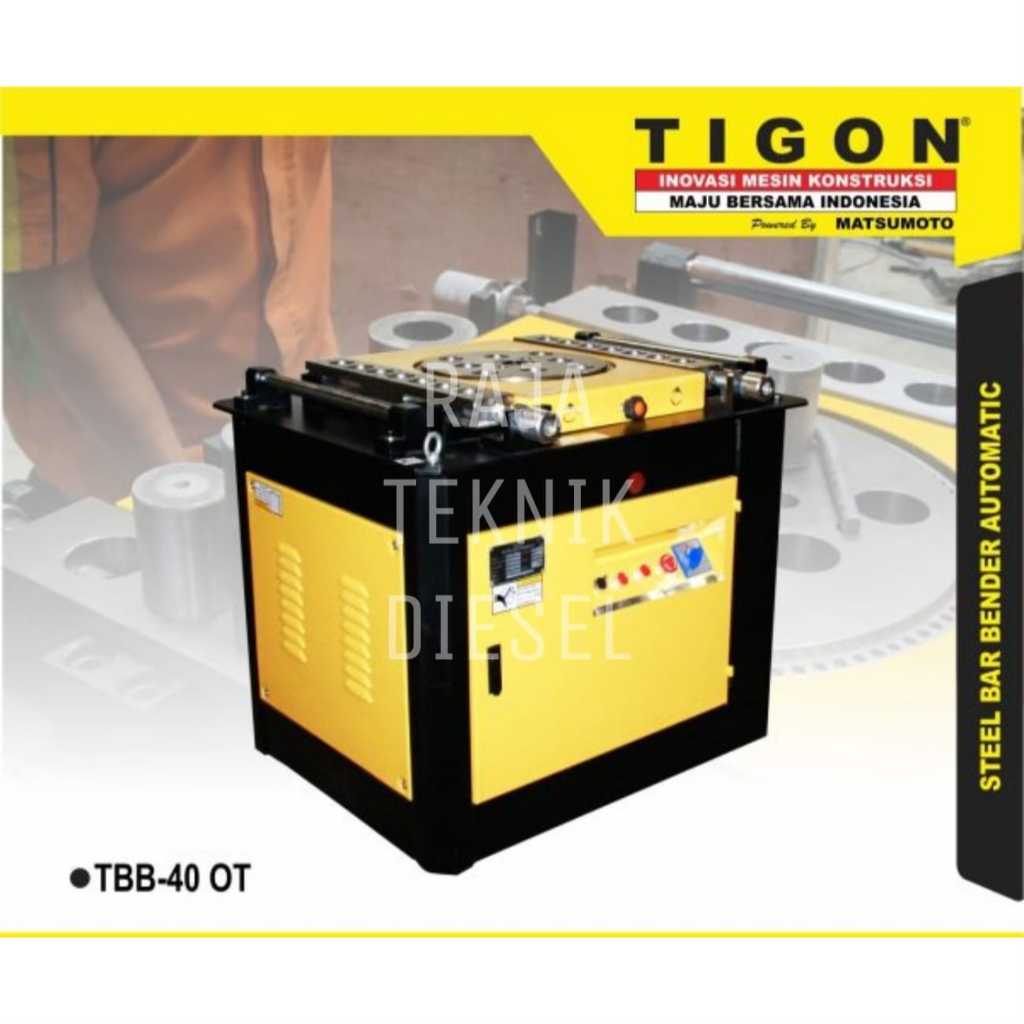 Jual Mesin Penekuk Besi 40mm Otomatis Steel Bar Bender Tigon TBB-40 OT ...