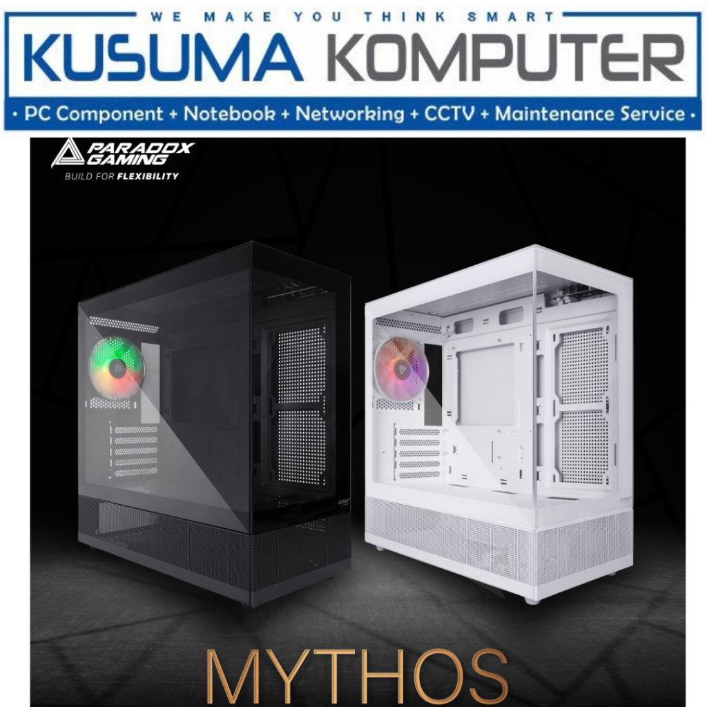 Jual Paradox Gaming MYTHOS Free 1 Fan RGB Micro ATX Casing PC Gaming ...