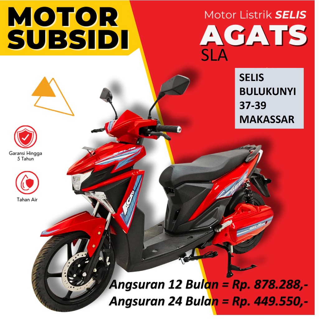 Jual MOTOR LISTRIK SELIS AGATS SLA SUBSIDI | Shopee Indonesia