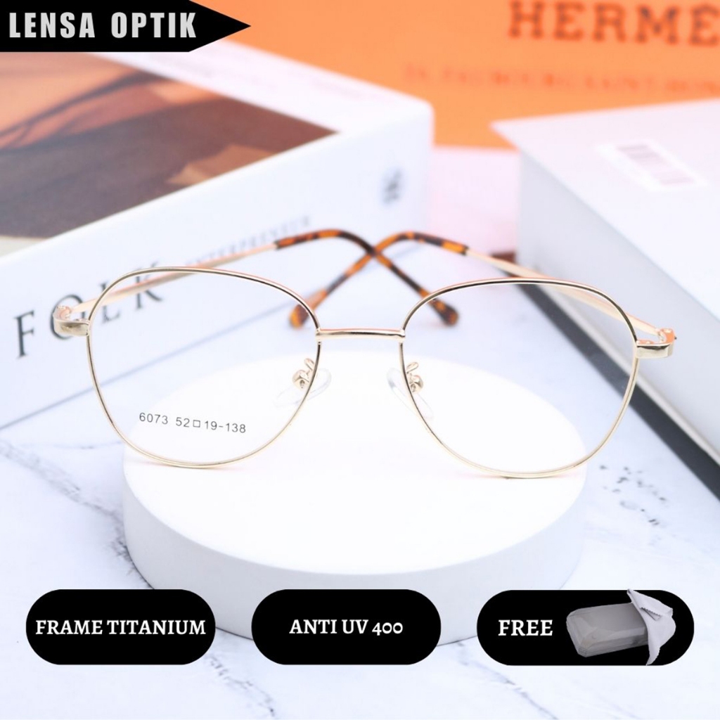 Jual 【Beli 1 Free Dompat&Lap】-6073【COD】Frame Kacamata Minus Optik Pria ...
