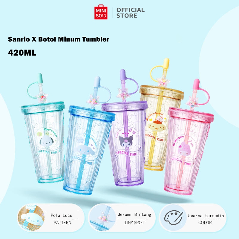Jual Miniso X Sanrio Botol Minum Tumbler 420Ml Botol Minum Anak Sanrio ...