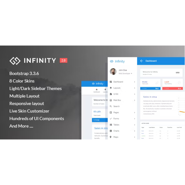 Jual Infinity - Responsive Web App Kit Template Admin (promo) | Shopee Indonesia