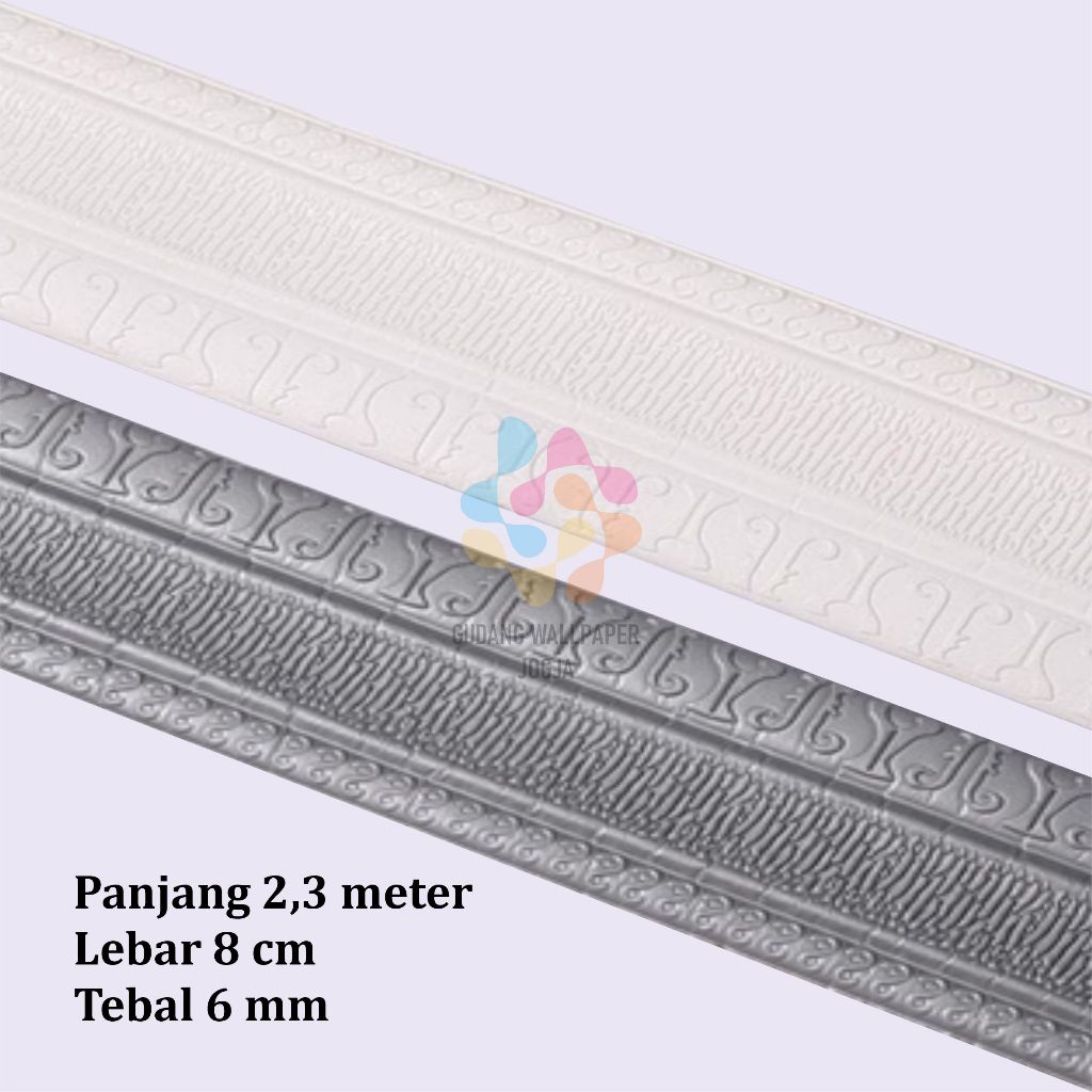 Jual Lis Wallpaper Dinding 3D Panjang 2.3 Meter Border Walpaper 3D ...