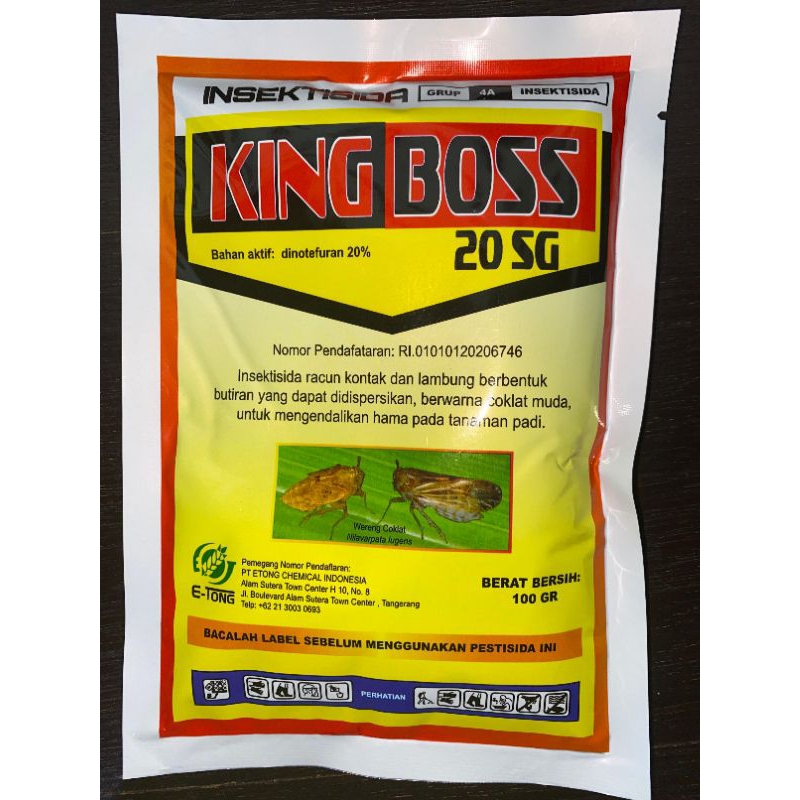 Jual KING BOSS bahan aktif dinotefuran 20 SG 100 gram basmi wereng trip ...