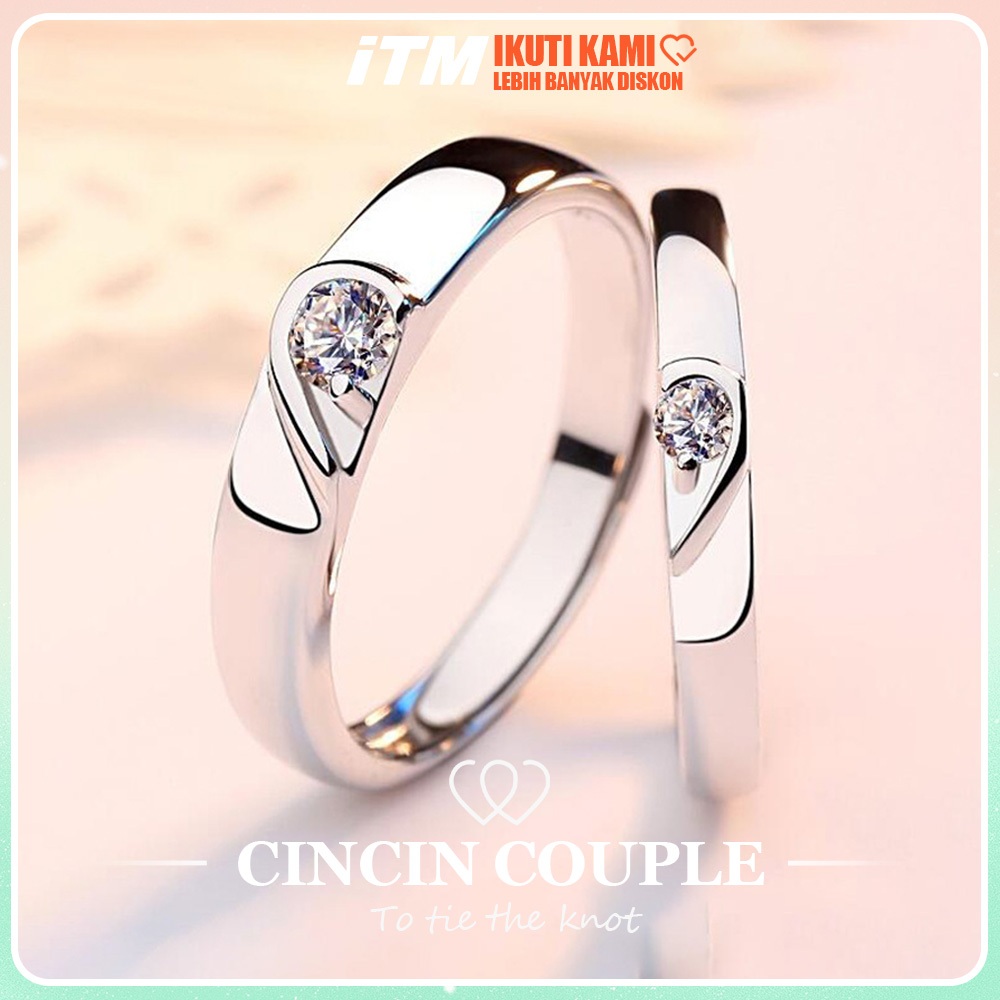 Jual ITM Cincin Couple Cincin Love Ring Model Baru Sepasang Berlian ...