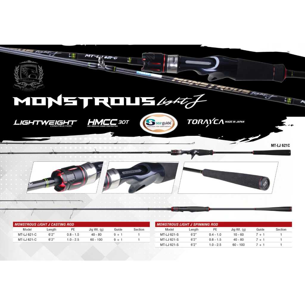 Jual Stick Joran Pancing SEAHAWK MONSTROUS LIGHT J | Shopee Indonesia