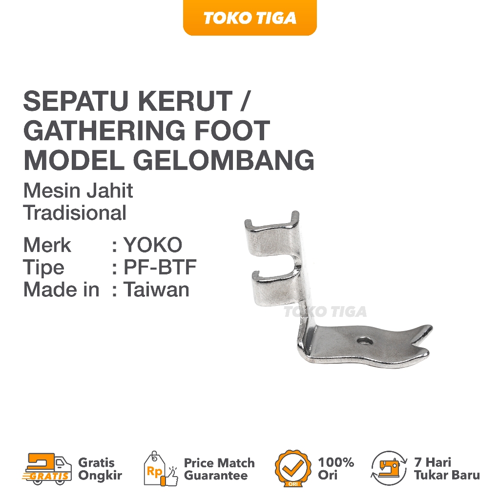 Jual Sepatu Kerut/Gathering Foot Model Gelombang (Mesin Jahit ...