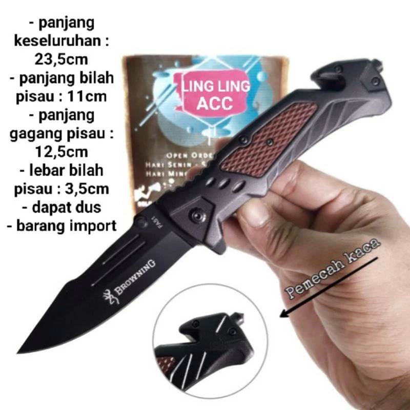 Jual pisau lipat mini saku browing Fa51 - PISAU LIPAT FA 51 - PISAU ...