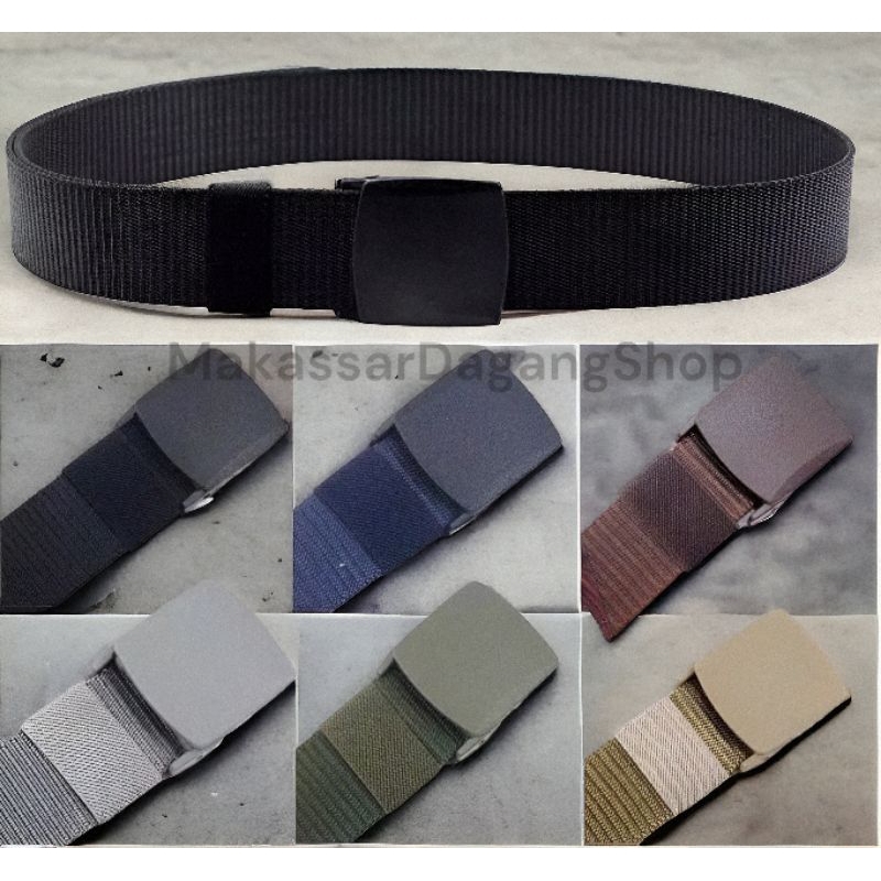 Jual IKAT PINGGANG PRIA CANVAS TACTICAL MILITARY BELT SABUK PRIA ANTI METAL DETECTOR | Shopee ...