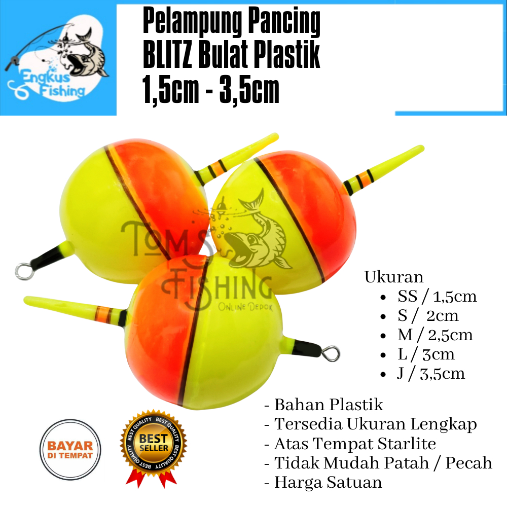 Jual Pelampung Pancing Blitz / Bulat Mini Plastik (1,5cm - 3,5cm ...