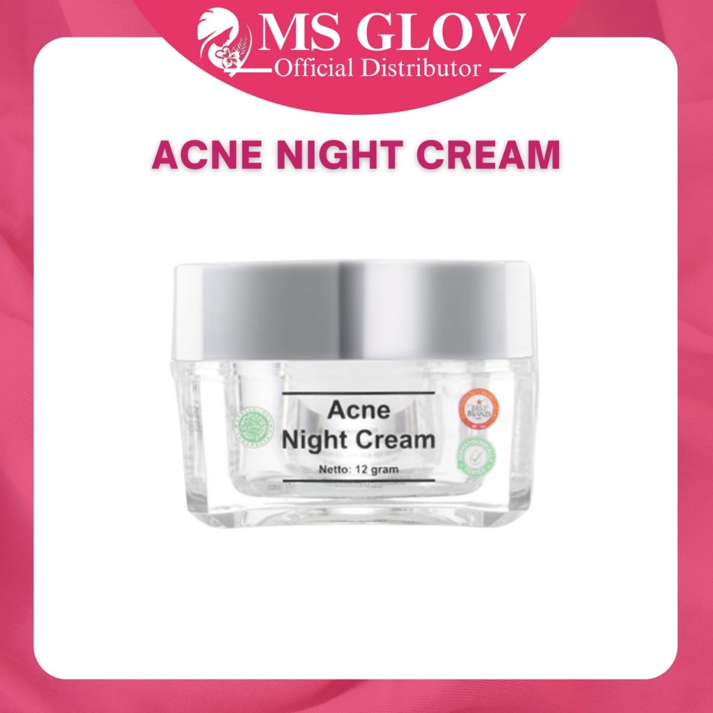 Jual MS GLOW ACNE NIGHT CREAM JERAWAT ORIGINAL 12GR | Shopee Indonesia